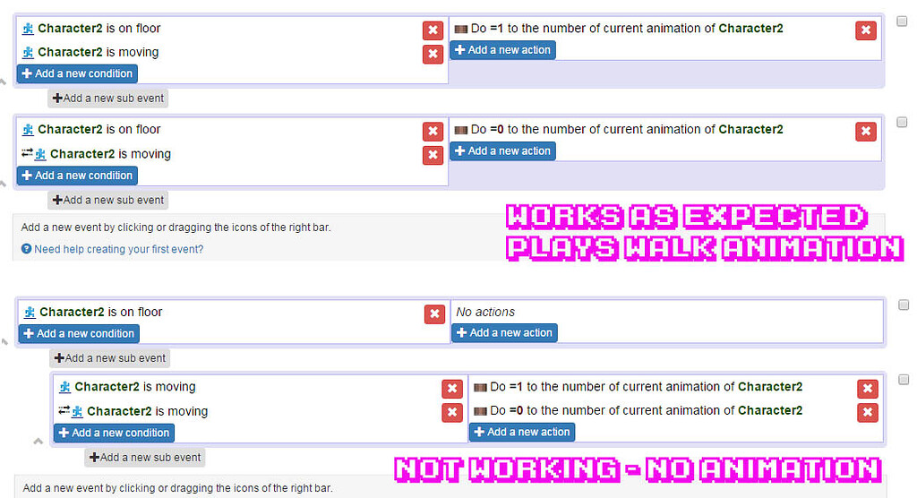 Sub Event animation issue - GDevApp general (closed) - GDevelop Forum