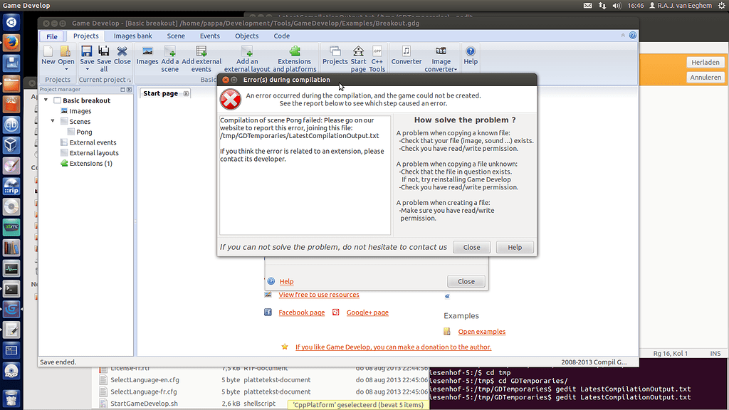 Compile Error Bugs Reports Gdevelop Forum