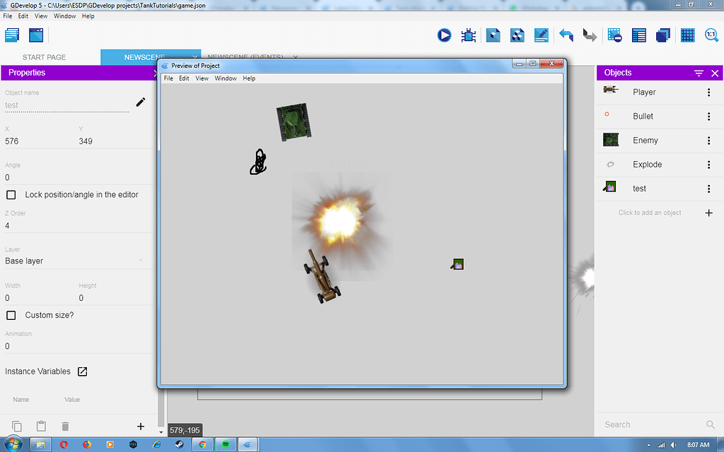 [solved]how Do I Spawn Object At The Designated Location How Do I Gdevelop Forum