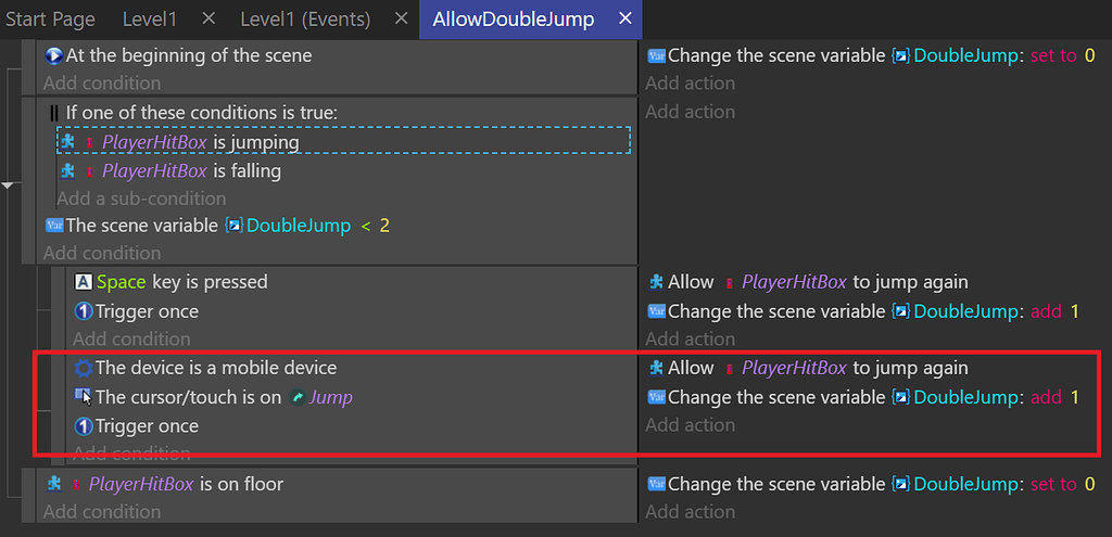 Double jump using virtual Controls - How do I...? - GDevelop Forum