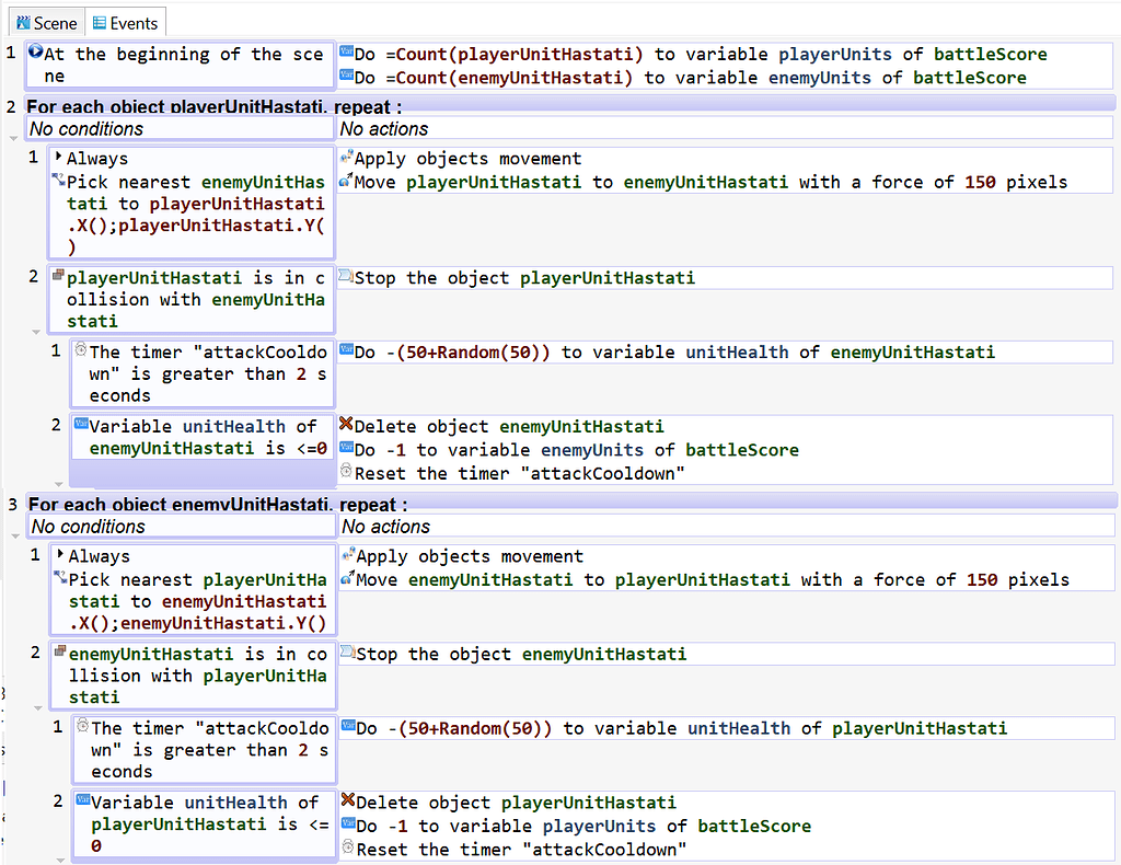 Balancing combat between two objects - How do I...? - GDevelop Forum