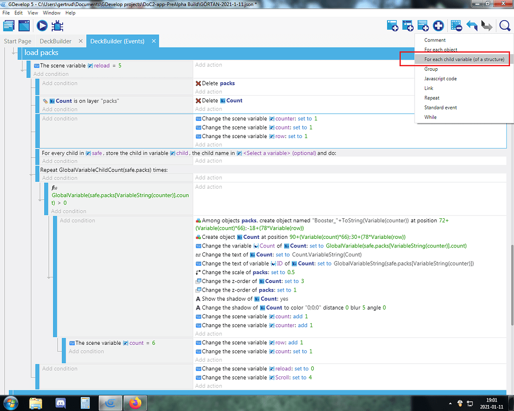 For each Child Variable event [Use Global Variables too!] - Feature requests - GDevelop Forum