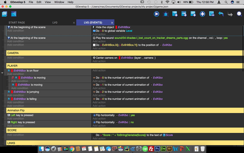 Player/Hitbox Is Stuck Whenever I Add An Event To Change Scene/ A Main ...