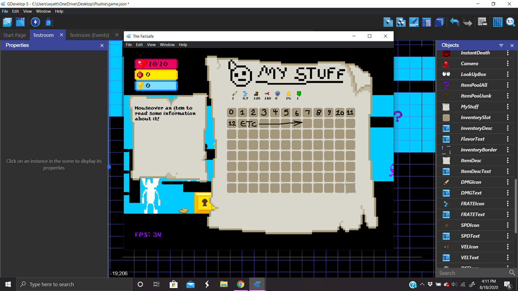 Inventory system with arrays - How do I...? - GDevelop Forum