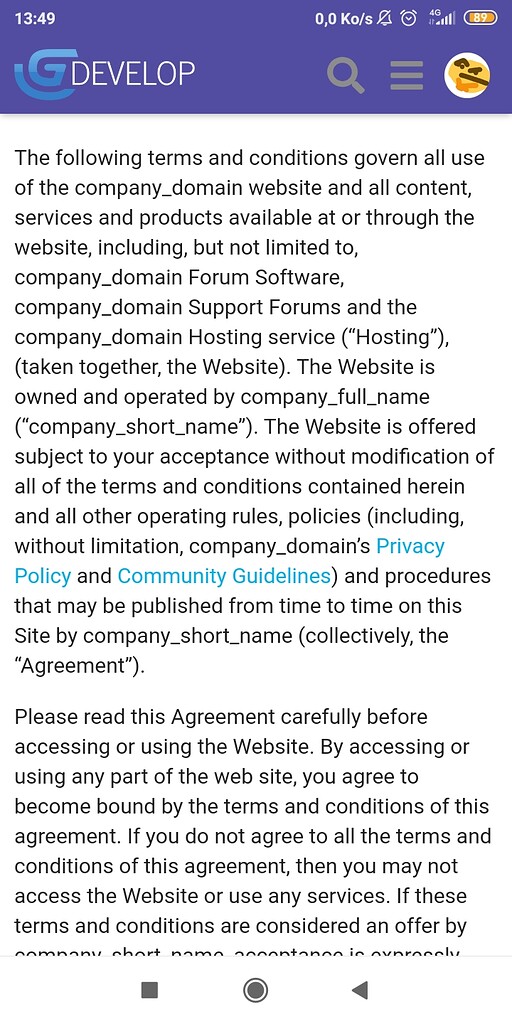 Problem with TOS - GDevelop general - GDevelop Forum
