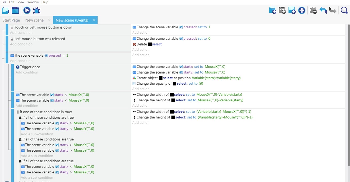 RTS selection box - How do I...? - GDevelop Forum