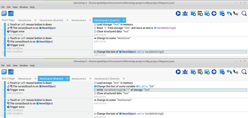 [Solved] Read values or strings from storage - How do I...? - GDevelop Forum