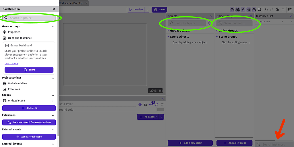[DONE] Simple suggestion to change the location of the search box of Instances list - Feature ...