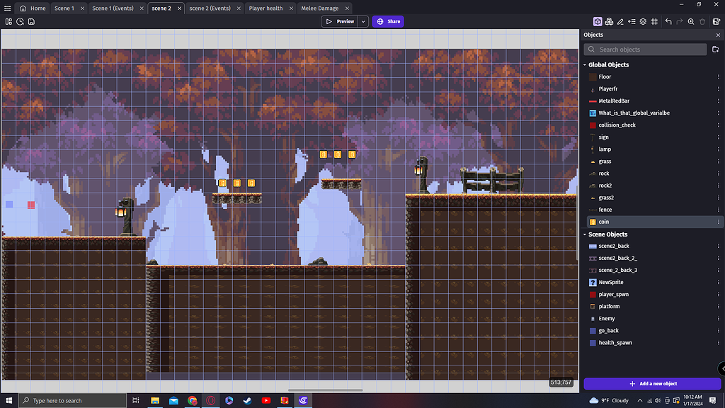 Coins spawn once - How do I...? - GDevelop Forum