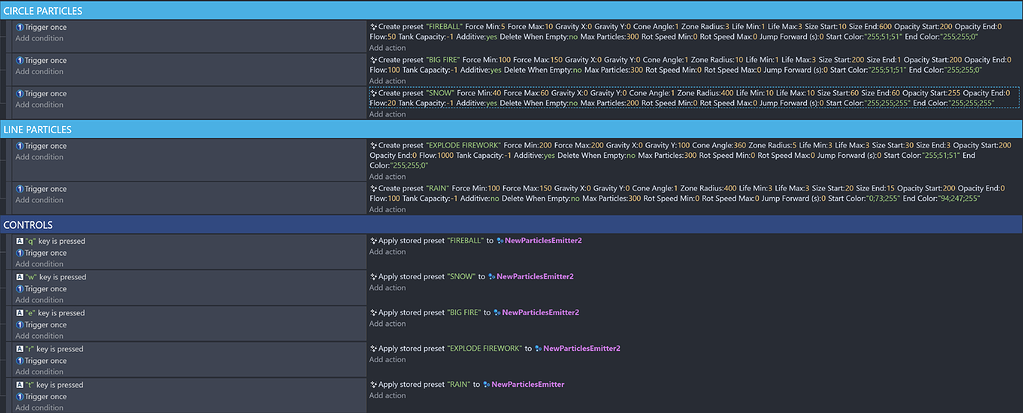 Particle Emitter Presets extension - Extensions - GDevelop Forum