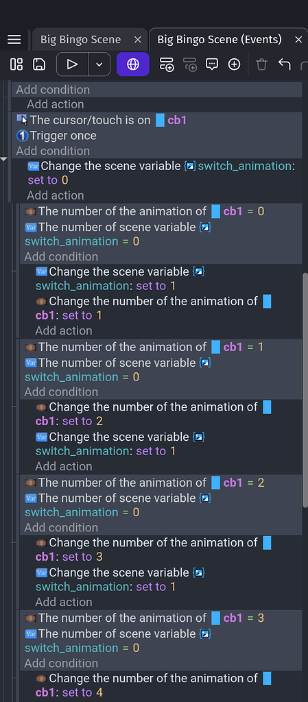 How do I cycle thru object animations by touching object during game - How do I...? - GDevelop Forum