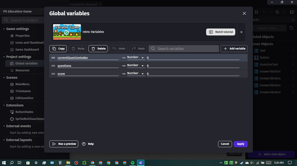 [Solved] How i can add child variable - How do I...? - GDevelop Forum
