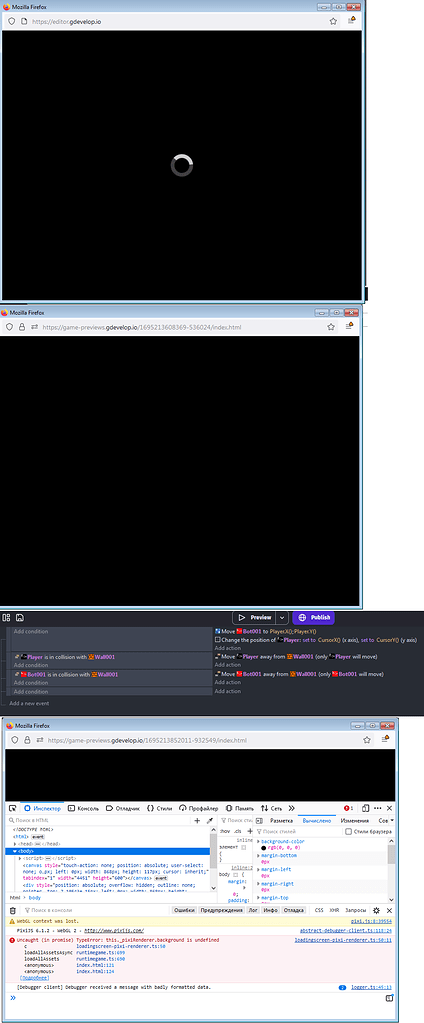 Gdevelop black screen - How do I...? - GDevelop Forum