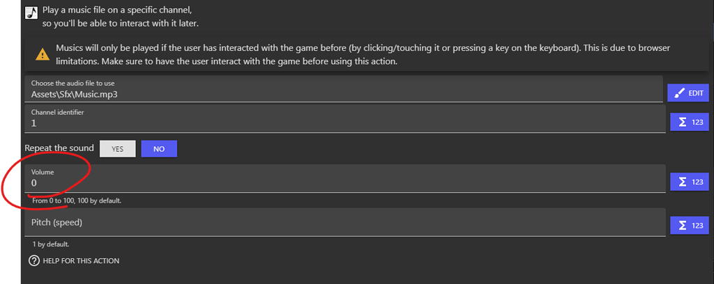 Volume control doesn't work - Bugs reports - GDevelop Forum
