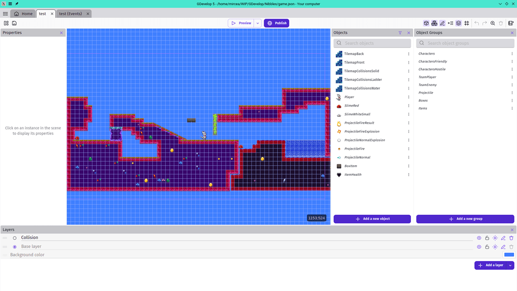 Can't get physics collisions working with tilemap - How do I...? - GDevelop Forum