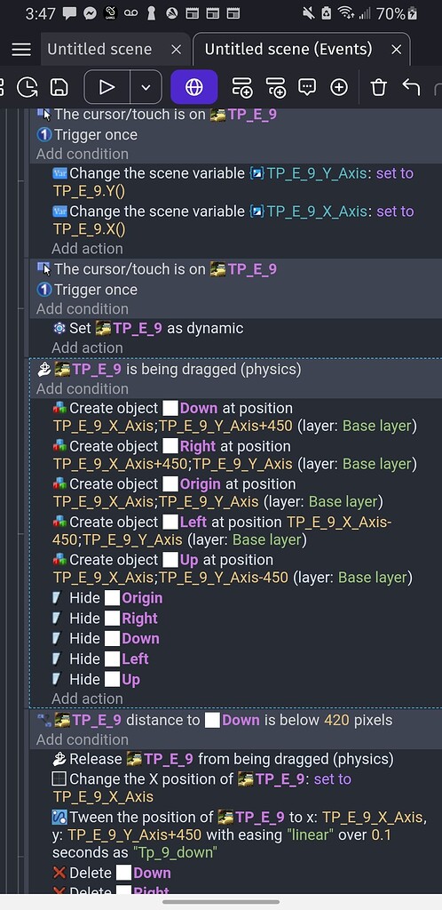 Weird physics when setting up tween for movement - How do I...? - GDevelop Forum
