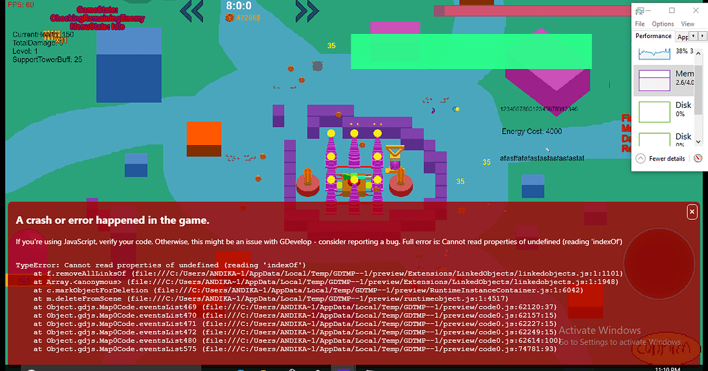 Linked Object Bug - Bugs reports - GDevelop Forum