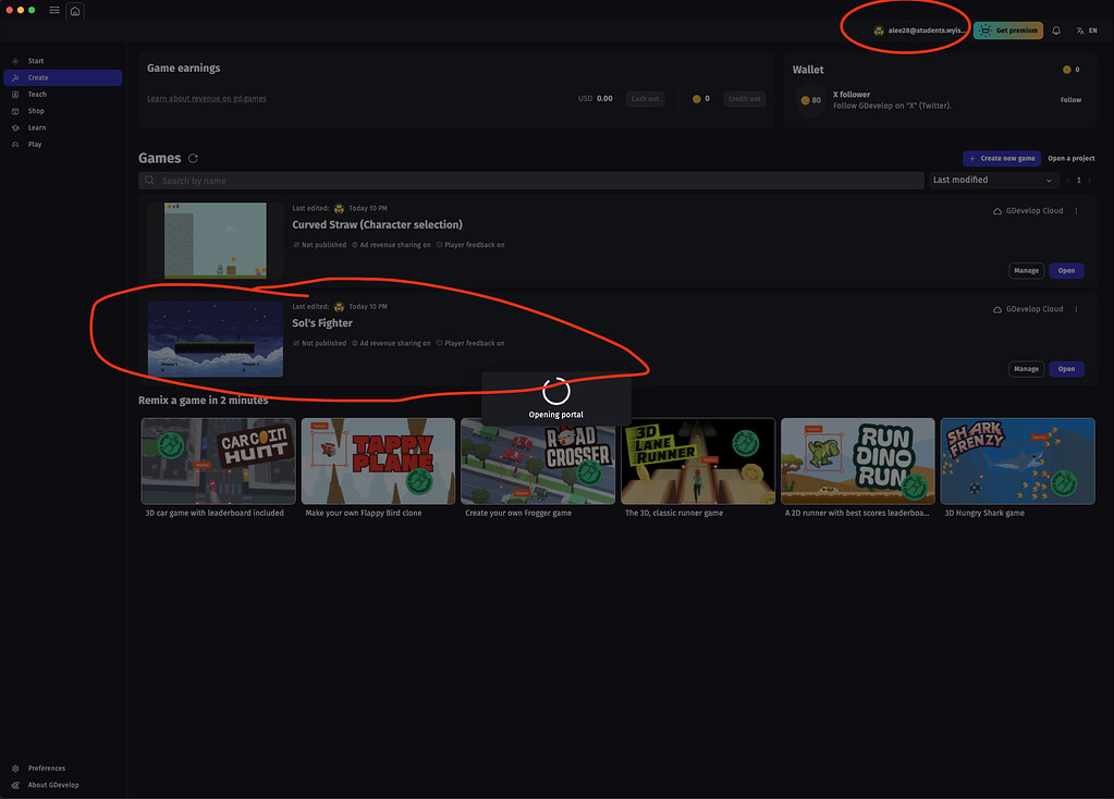 Can't Open My Project - Bugs reports - GDevelop Forum