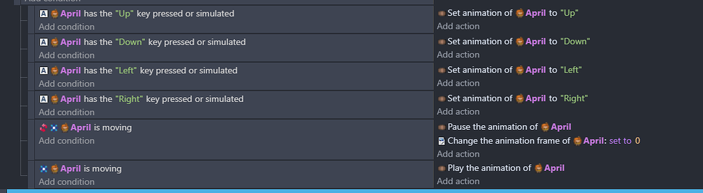 [SOLVED] TopDown two buttons pressed movement - How do I...? - GDevelop Forum
