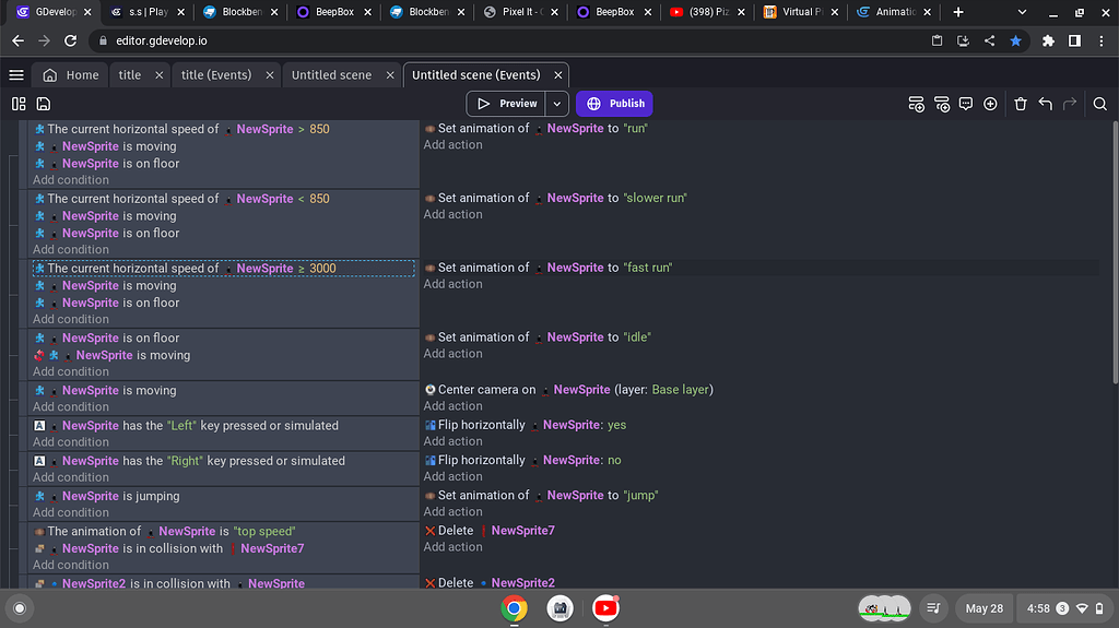 Animation stuck - How do I...? - GDevelop Forum
