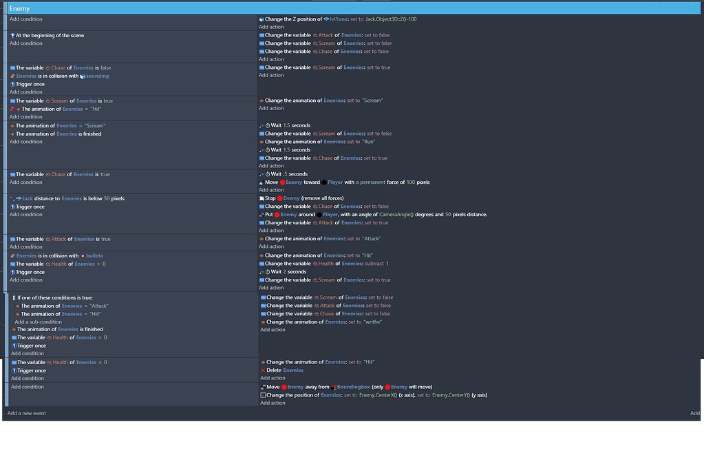 [Solved] Enemy moved in 2d but not 3d - How do I...? - GDevelop Forum