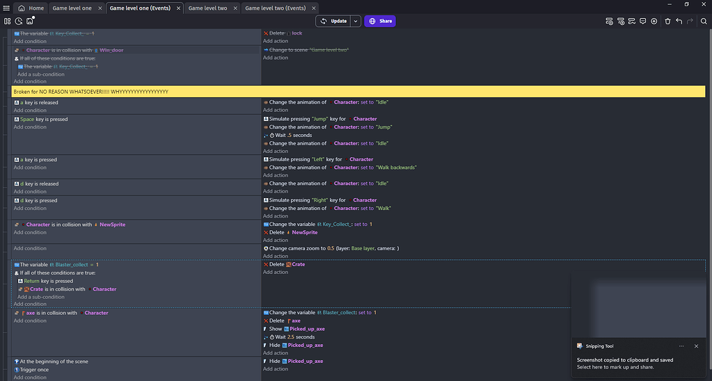 Why are my events crossed out when nothing is conflicting with them ...