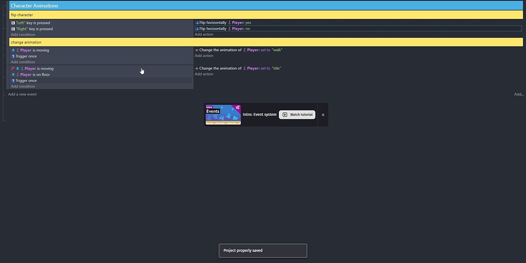 Player sprite will not flip - How do I...? - GDevelop Forum