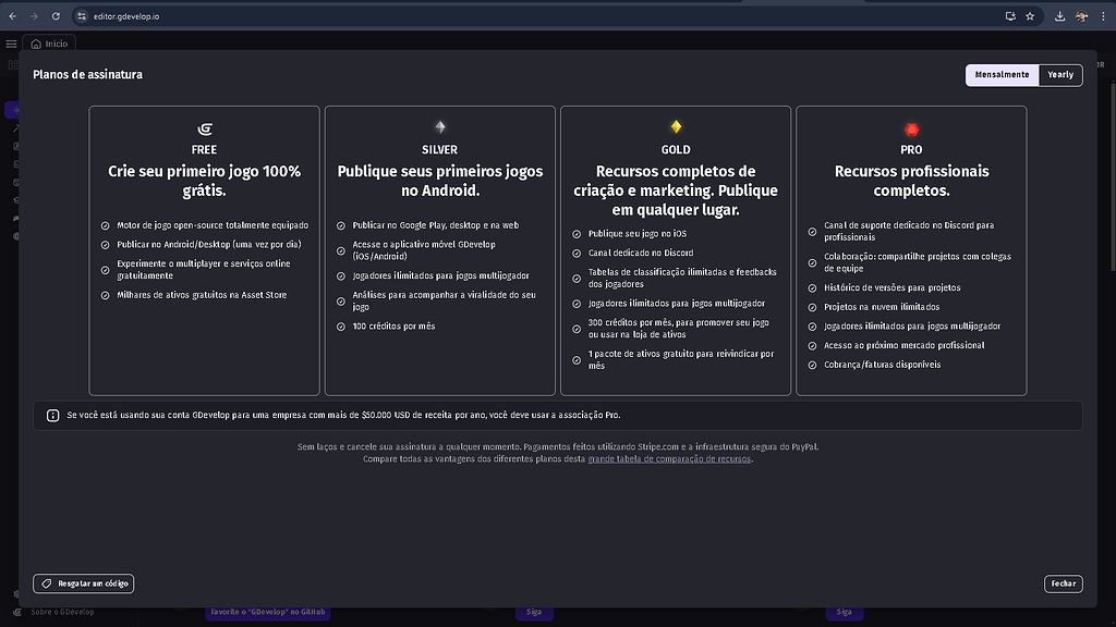 Unable to get silver or gold Subscription - GDevelop general - GDevelop Forum