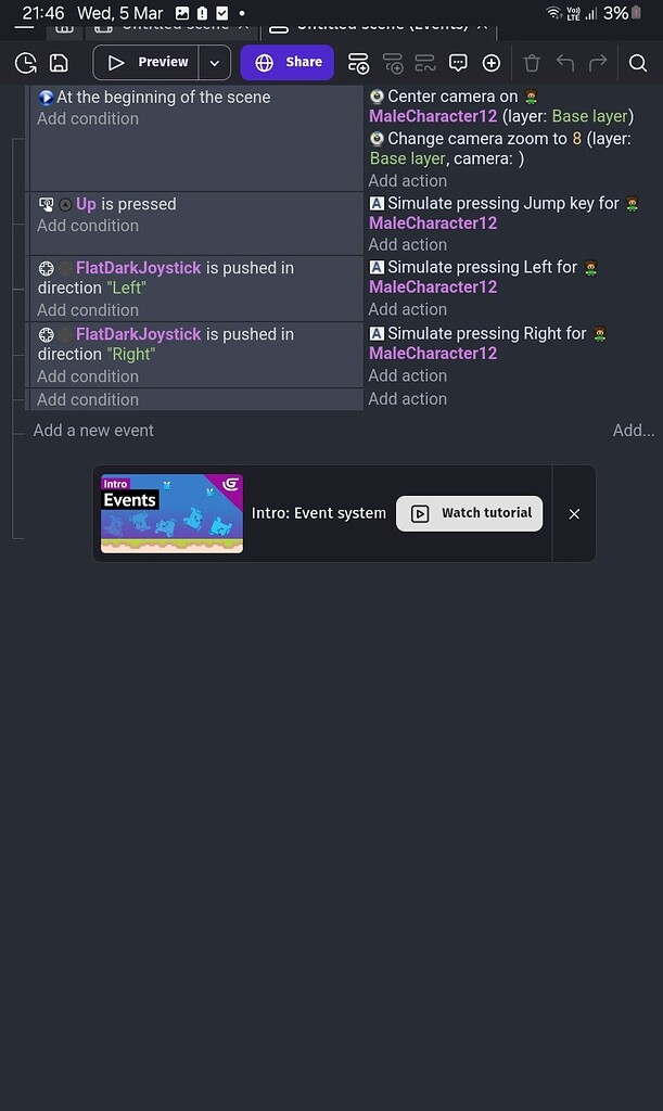 Wall Jump using multitouch joystick - How do I...? - GDevelop Forum