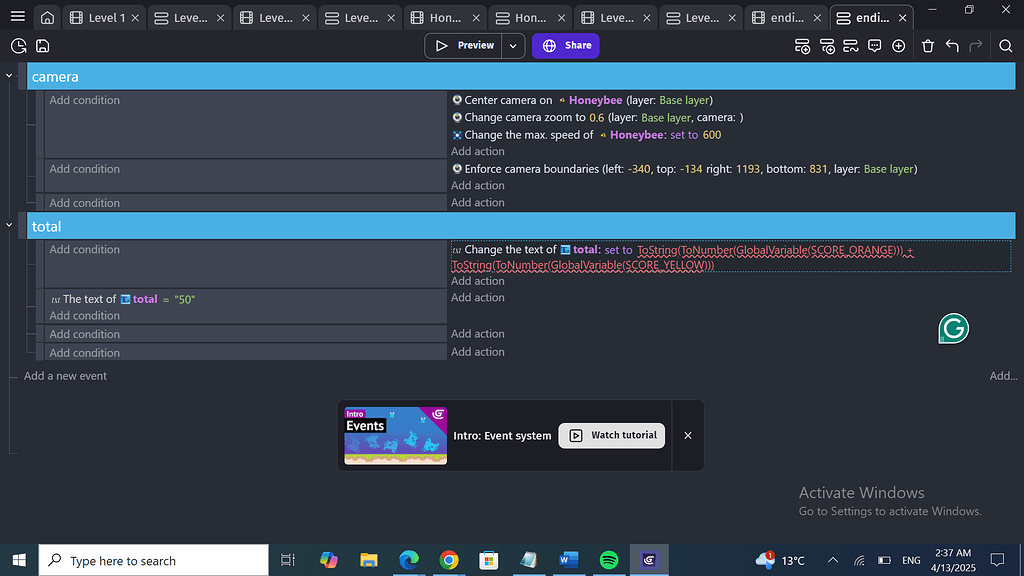 Trying to display the total of 2 scores but there is an error - How do ...