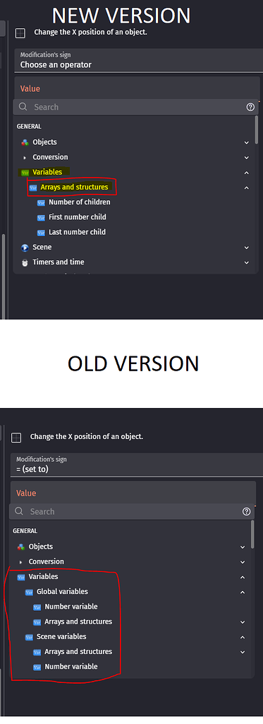 Removed scene/global variables tab from objects - GDevelop general - GDevelop Forum