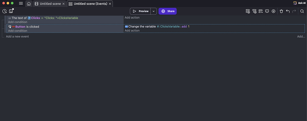 Button States Error - Bugs reports - GDevelop Forum