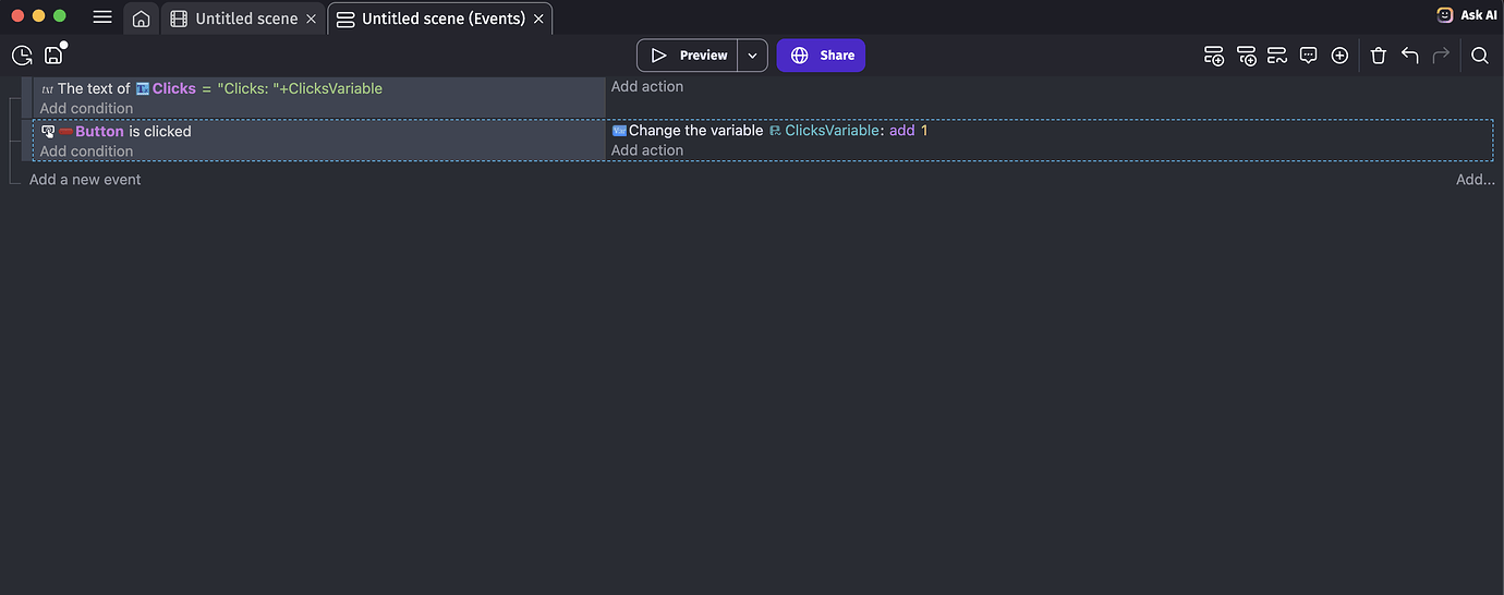 Button States Error - Bugs reports - GDevelop Forum