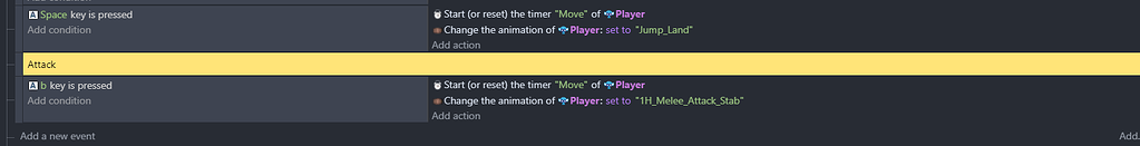 Attack animation only works once until player moves - How do I ...