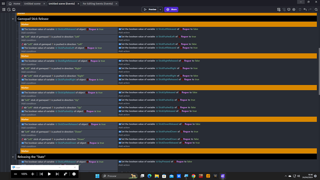 Gamepad Stick Released (Axis) Condition - Feature requests - GDevelop Forum