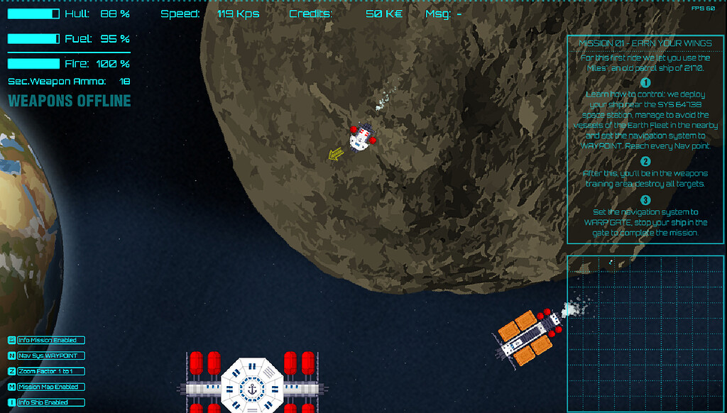 G•Space, top down space simulation - Games showcase - GDevelop Forum