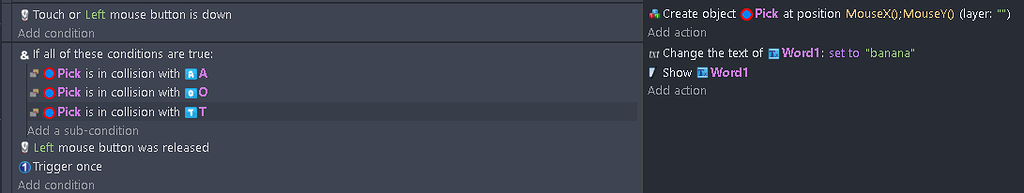Why doesn't it work? Your suggestions for optimal implementation are appreciated - GDevelop ...