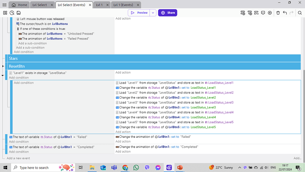 [SOLVED] Can't open new levels when old one is completed :// - How do I...? - GDevelop Forum