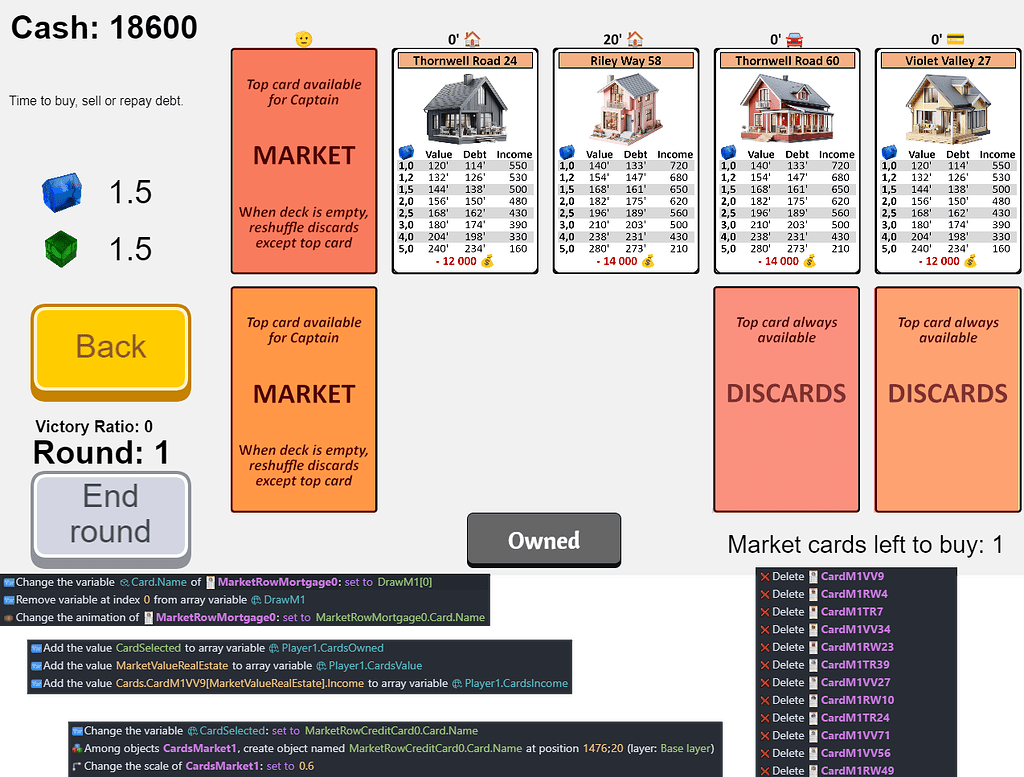 Card game, questions on showing and storing information - How do I ...