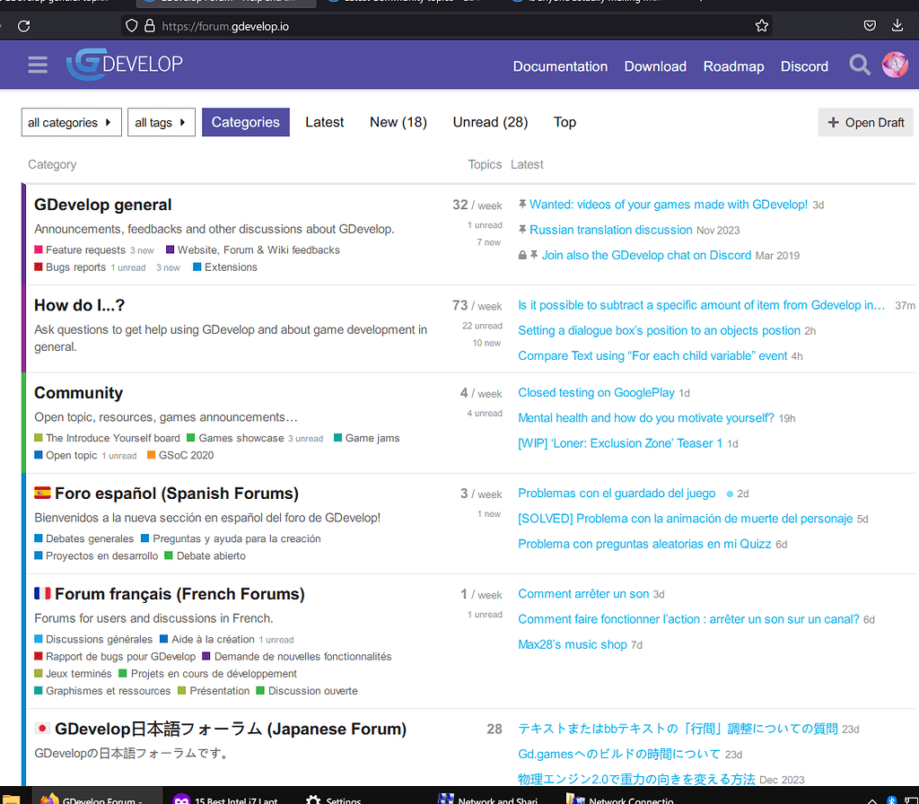 GDevelop General section cannot easily see new posts from homepage - Website, Forum & Wiki ...