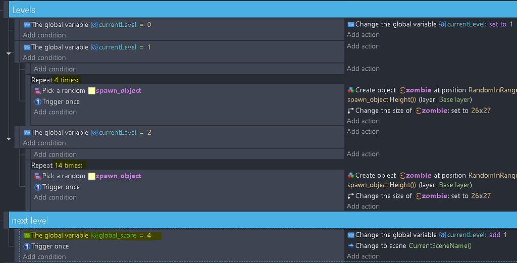 Trigger next level event? - How do I...? - GDevelop Forum