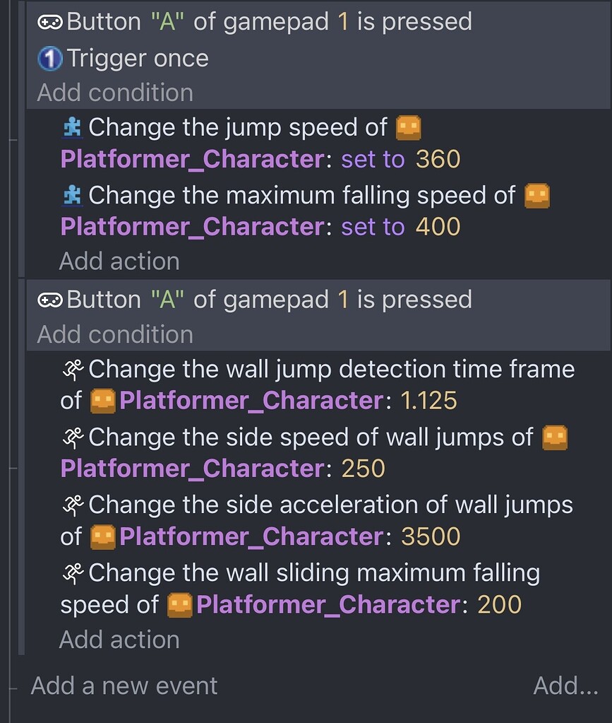 Game pad jump button not using jump behaviors - How do I...? - GDevelop Forum