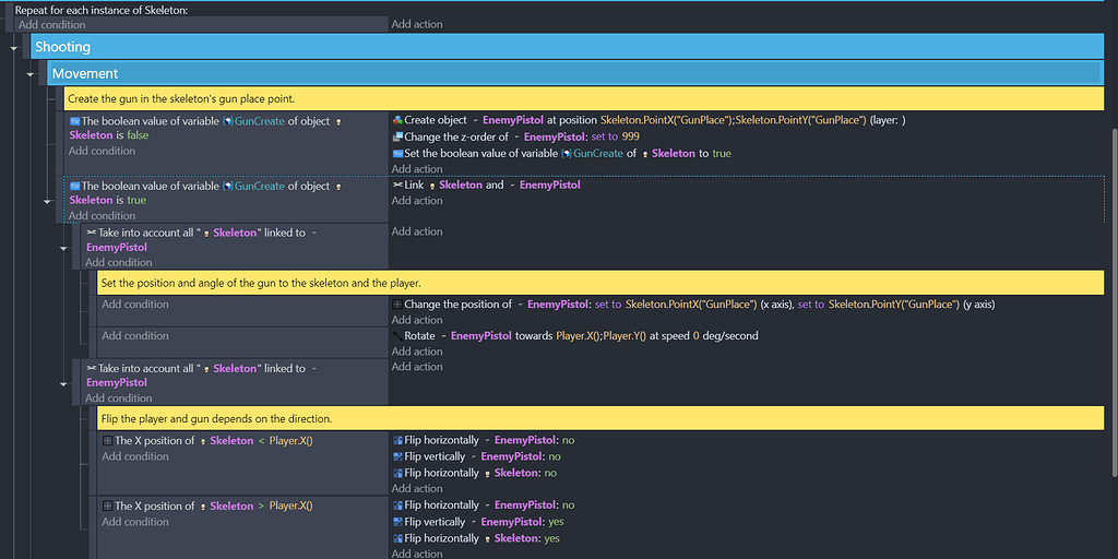 Simple Problem in For Each Object and Link Two Objects - How do I...? - GDevelop Forum