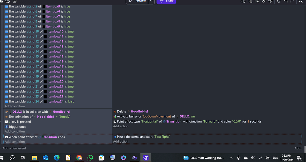 Need help debugging my RPG - Bugs reports - GDevelop Forum