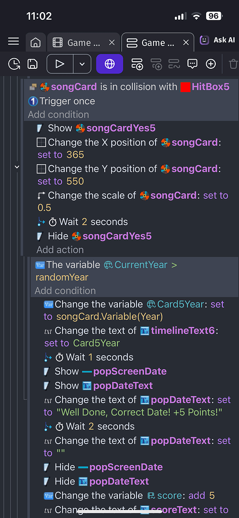 Checking if a variable is > and
