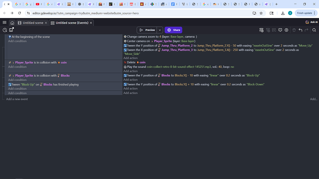 Making block bounce with hit by player - How do I...? - GDevelop Forum