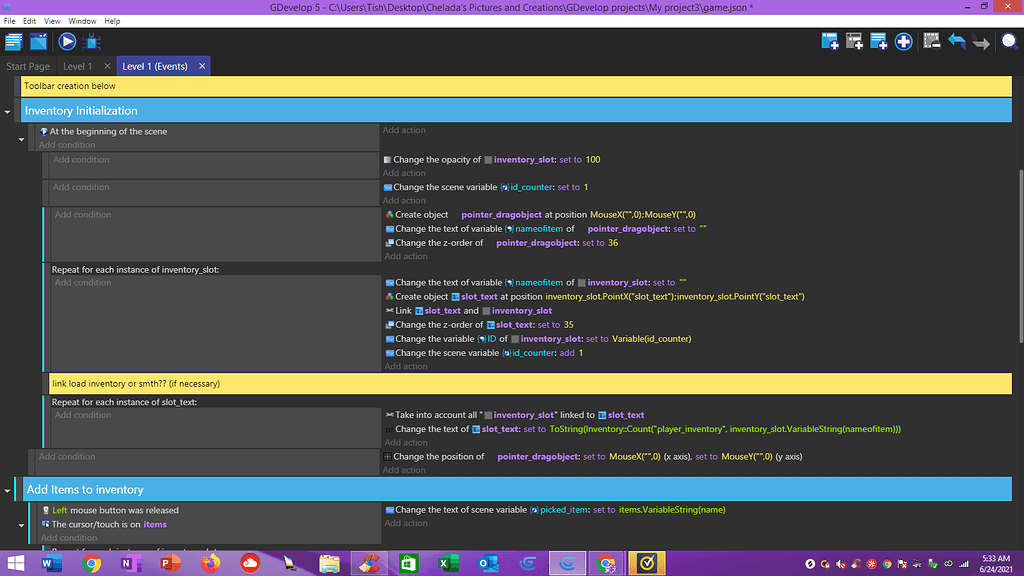 Fix my inventory - How do I...? - GDevelop Forum