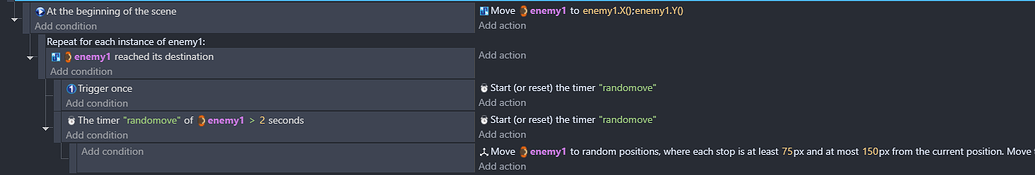 How do I make enemies/npcs patrolling around randomly - How do I...? - GDevelop Forum