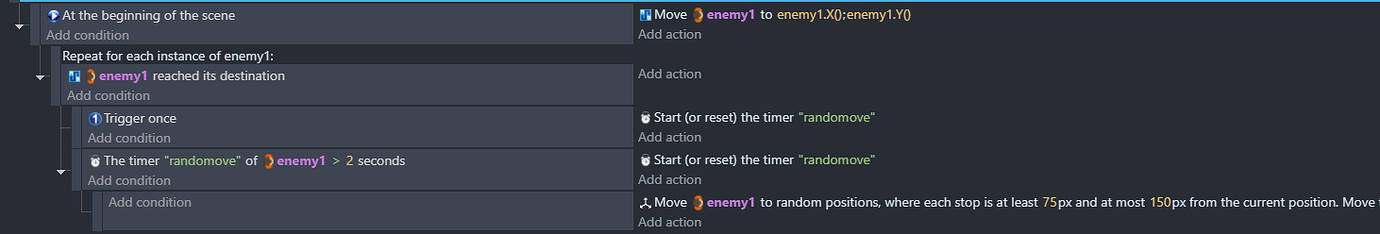 How do I make enemies/npcs patrolling around randomly - How do I...? - GDevelop Forum