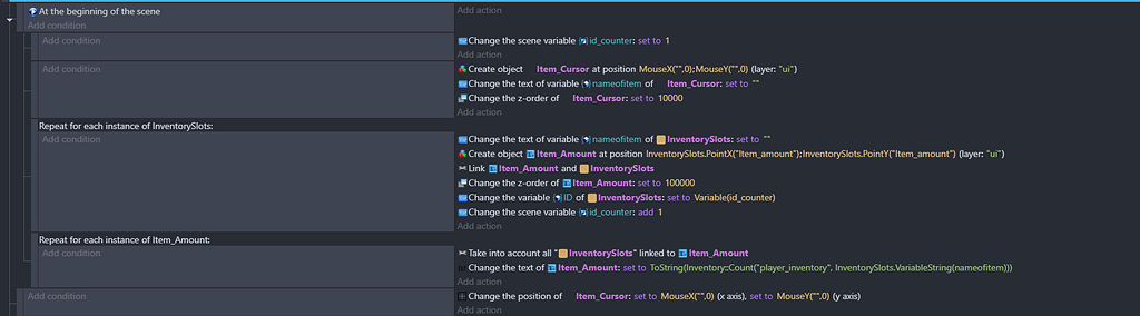 [Solved] Inventory system not working - How do I...? - GDevelop Forum